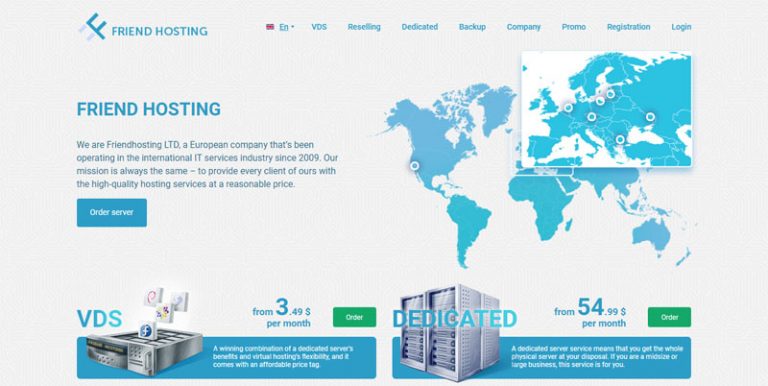 Friendhosting：全场VDS服务器4.5折，€1.35/月起，KVM虚拟化，无限流量，可选美国/欧洲8机房-资源部落